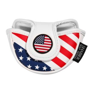 stars& stripes golf club mallet putter headcover sports golf club mallet putter cover golf accessories equipment