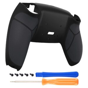 black performance rubberized grip redesigned back shell for ps5 controller extremerate rise & rise4 remap kit - controller & rise remap board not included