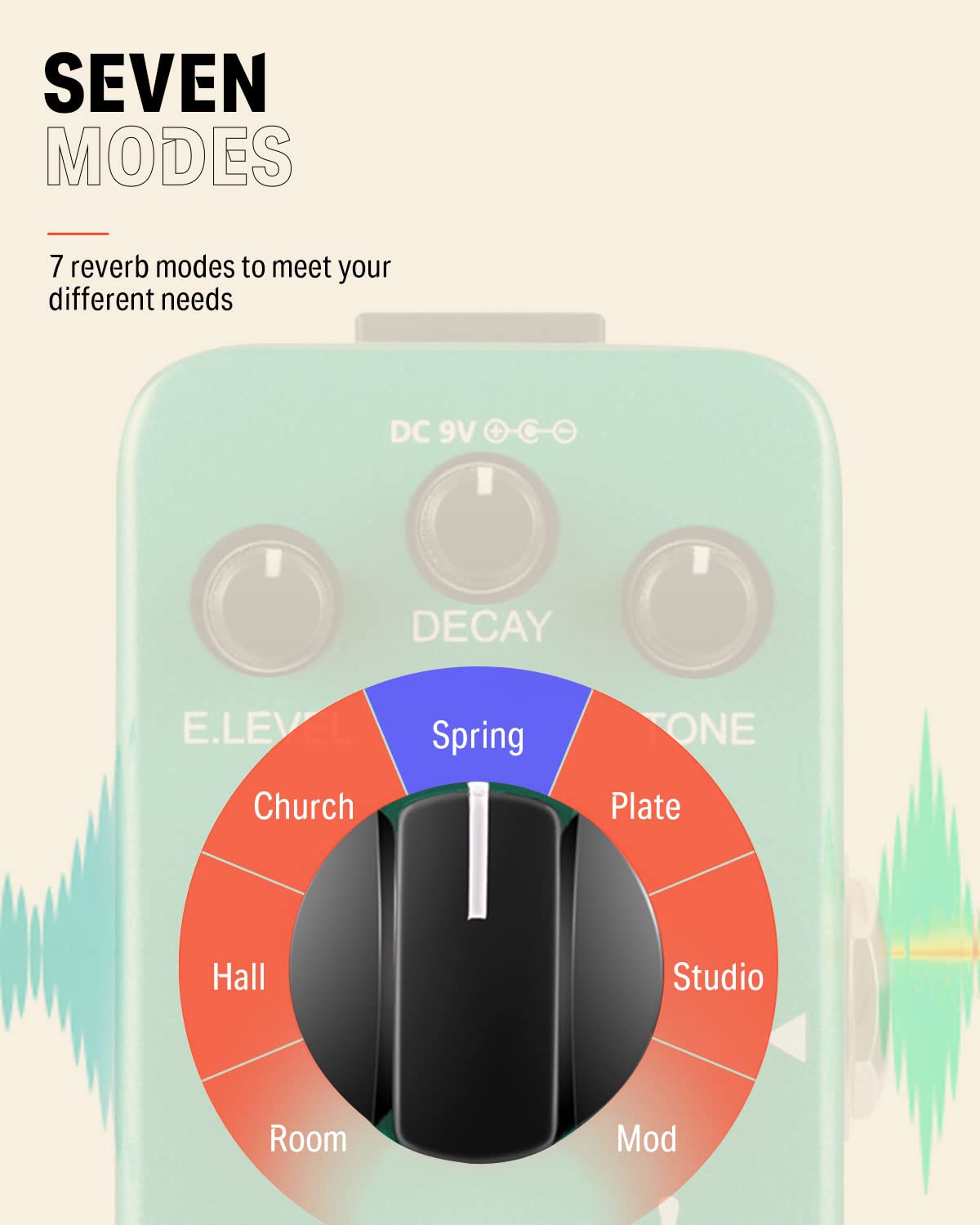 Donner Reverb and Looper Pedals for Electric Guitar