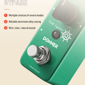 Donner Reverb and Looper Pedals for Electric Guitar