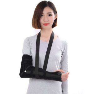 hsmanlian elbow immobilizer forearm elbow fixation belt brace for fixation after humerus injury fracture stabilizer injuries elbow black s