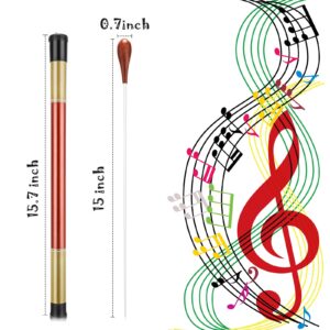 Yeshone 15 Inch Music Conducting Baton with Case Conductor Baton Orchestra Rosewood Handle Music Conductor Baton Lightweight Choir Director Baton for Choral Symphony Concert(Purple)