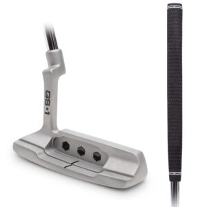 gosports gs1 tour golf putter – 34” right-handed blade putter with milled face, choose oversized fat grip or traditional grip, silver