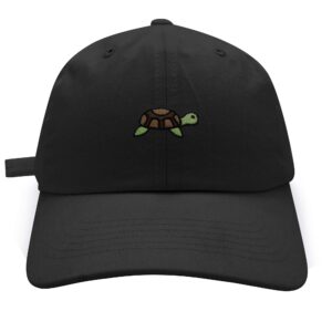 jpak turtle baseball cap embroidered cotton dad hat - zoo animal black