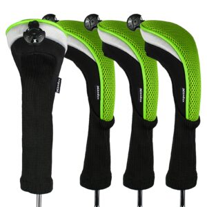 andux blade putter golf head cover + 4pcs/pack long neck hybrid covers