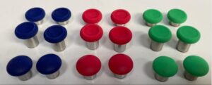 6 pack in 3 colors! thumb stick joystick caps for xbox one elite controller series 1 (red)