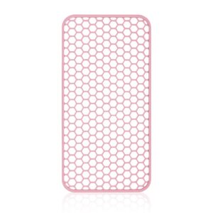 large heat resistant mat for hair styling tools, silicone heat pad for curling iron, portable travel flat iron mat for hair straightener, curler wand, hot waver (pink)