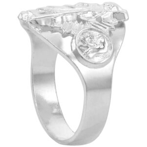 Sabrina Silver Sterling Silver Cigar Band St Jude Ring for Women 3/4 inch wide size 6