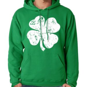 Arvilhill St Patrick's Day Sweatshirt Men's Green Shamrock Irish Printed Hoodie CLOVER XL