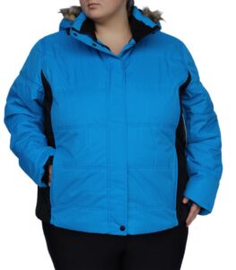 snow country outerwear womens plus size 1x-6x the aspen ski coat jacket (2x, blue)