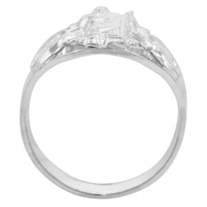 Sabrina Silver Sterling Silver Cigar Band St Jude Ring for Women 3/4 inch wide size 6