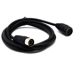 LOKEKE 8 Pin DIN MIDI Cable, 8 Pin DIN MIDI Male to Din 8-Pin Female Cable Cord Wire Audio Socket Compatible with Bang Olufsen PowerLink MK2(M to F)