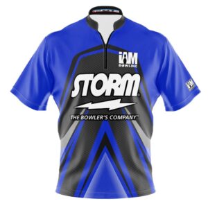 logo infusion dye-sublimated bowling jersey (sash collar) - i am bowling fun design 2027-st - storm (large)