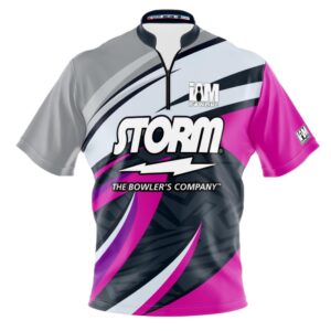 logo infusion dye-sublimated bowling jersey (sash collar) - i am bowling fun design 2025-st - storm (x-large)