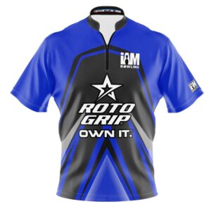 logo infusion dye-sublimated bowling jersey (sash collar) - i am bowling fun design 2027-rg - roto grip (xx-large) multicolored