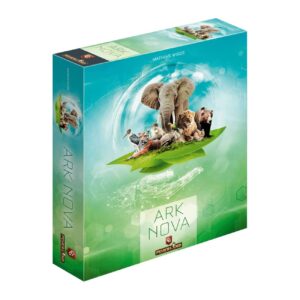 capstone games ark nova card drafting, hand management strategy board game, 1-4 players, 90 to 150 minute play