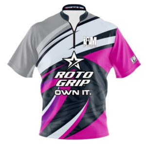 logo infusion dye-sublimated bowling jersey (sash collar) - i am bowling fun design 2025-rg - roto grip (xx-large) multicolored