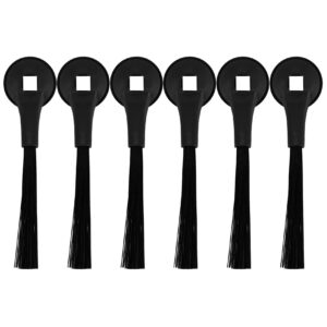 senmubery gfhrisyty 6 pack side brushes compatible with shark iq robot r101ae,rv1001ae,rv1000 vacuums,sweeping robot accessories, black