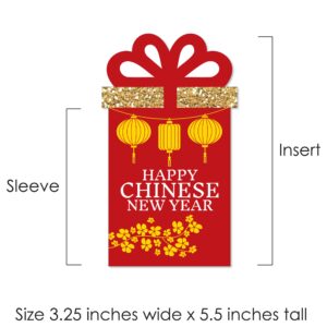 Big Dot of Happiness Chinese New Year - Lunar New Year Money and Gift Card Sleeves - Nifty Gifty Card Holders - Set of 8