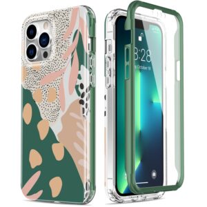 esdot for iphone 13 pro max case with built-in screen protector,military grade cover with fashion designs for women girls,protective phone case 6.7" niee patterns