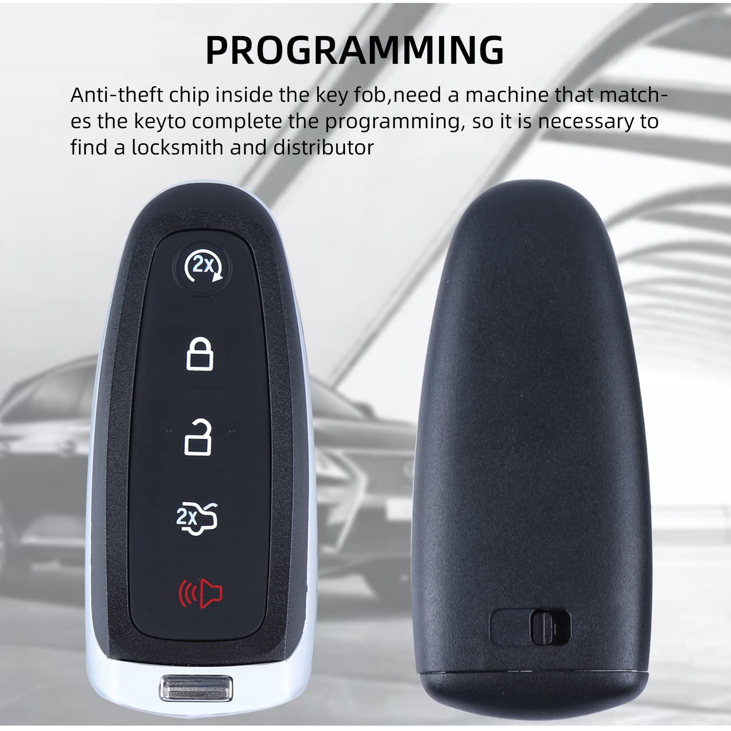 Key Fob Smart Proximity Keyless Entry Remote Control fits for 2011-2015 Ford Edge Explorer, 2013-2019 Flex Focus Taurus and Lincoln MKX MKS MKT Replace P/N: M3N5WY8609 ID46 315Mhz 1 PCS