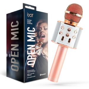 ijoy wireless karaoke microphone - bluetooth karaoke microphone and speaker for singalong with voice changer -karaoke microphone for adults and kids - portable karaoke machine…