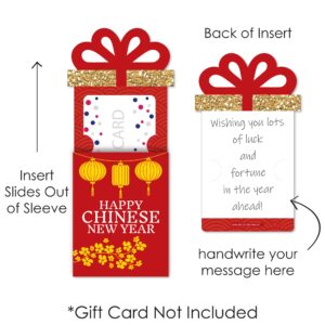 Big Dot of Happiness Chinese New Year - Lunar New Year Money and Gift Card Sleeves - Nifty Gifty Card Holders - Set of 8