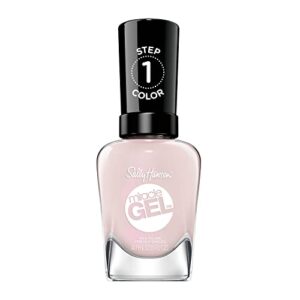 sally hansen miracle gel™, travel seekers first glass, long lasting, gel-like formula, no uv lamp needed, pink nail polish