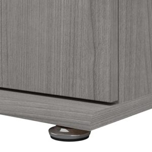 Bush Business Furniture Universal Tall Linen Cabinet with Doors and Shelves, Platinum Gray