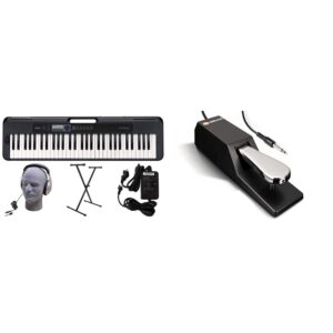 casio ct-s300 61-key premium keyboard pack with stand, headphones & power supply (cas cts300 ppk) & m-audio sp 2 - universal sustain pedal, digital pianos & more