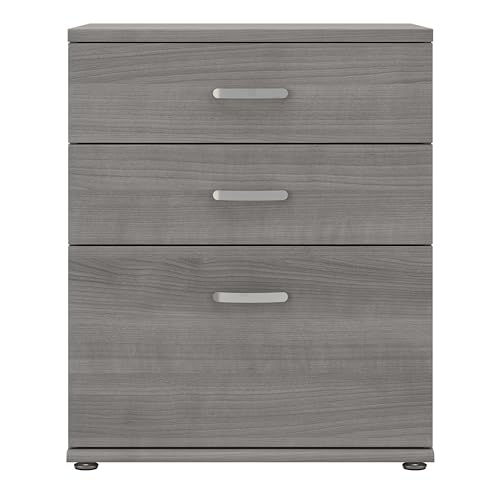 Bush Business Furniture Universal Laundry Room Storage Cabinet with Drawers, Platinum Gray