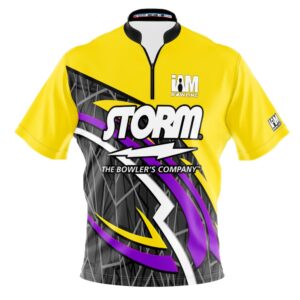 logo infusion dye-sublimated bowling jersey (sash collar) - i am bowling fun design 2021-st - storm (4x-large)