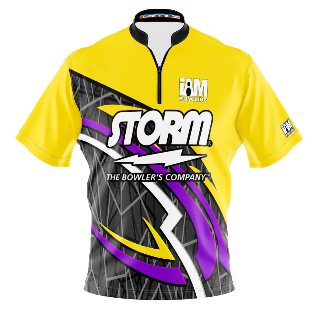 Logo Infusion Dye-Sublimated Bowling Jersey (Sash Collar) - I AM Bowling Fun Design 2021-ST - Storm (4X-Large)