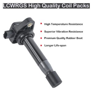 LCWRGS Set of 6 2008 2009 2010 2011 2012 2013 2014 2015 2016 2017 Ignition Coil Pack Fits for Honda Odyssey Accord Crosstour Pilot Ridgeline Acura TL RL TSX 3.5 V6 Replaces UF603