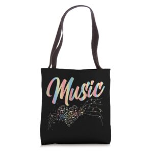 musician singer music notes musical instruments music lover tote bag