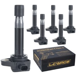 lcwrgs set of 6 2008 2009 2010 2011 2012 2013 2014 2015 2016 2017 ignition coil pack fits for honda odyssey accord crosstour pilot ridgeline acura tl rl tsx 3.5 v6 replaces uf603