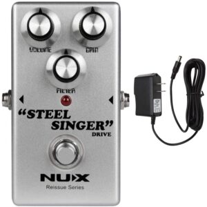 briskdrop nux steel singer overdrive pedal bundle with power supply, steelsingerpsu