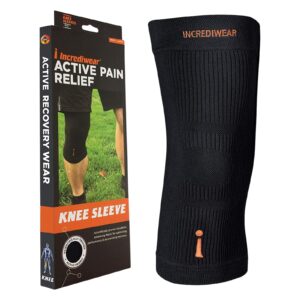 incrediwear knee sleeve – knee braces for knee pain, joint pain relief, swelling, inflammation relief, and circulation, knee support for women and men, fits 22”-26” above kneecap (black, xxx-large)