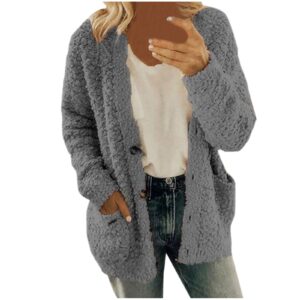 tariendy sherpa jacket women full zip hood plus size coats winter warm oversized sweatshirt fuzzy fluffy faux fur hoodie