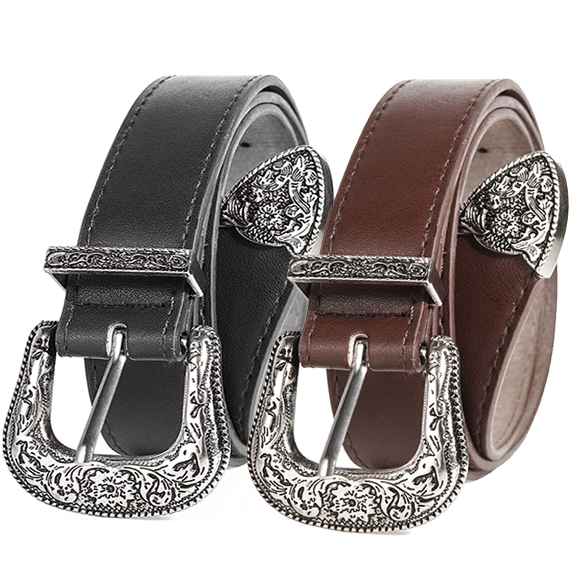 UTOWO Western-Belts-for-Women Cowgirl, Cowboy-Leather-Waist-Belts for Women Jeans Pants Dresses