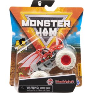 monster jam 2021 spin master 1:64 diecast monster truck with wheelie bar: air elementals trucks dragonoid