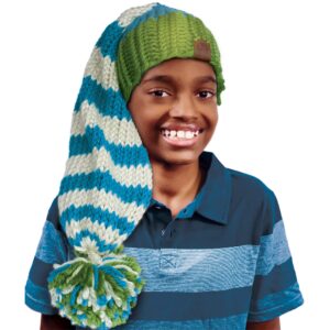 Simplicity 43-40023 Jonah's Hands DIY Hat Beginners Crochet Kit for Kids and Adults, Finished Project 7.5" x 26", Multicolor 7 Piece