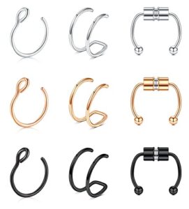 longita fake nose ring fake septum fake nose ring hoop fake nose rings for women fake nose piercing fake septum ring fake septum piercing magnetic septum ring