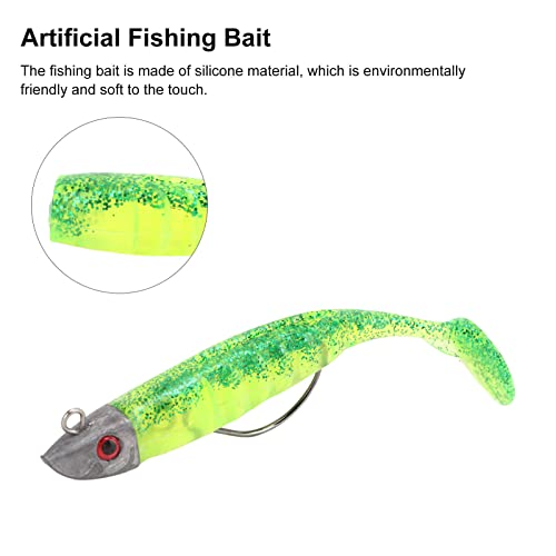 Velaurs Silicone Fishing Bait, Artificial Fishing Bait Feel Comfortable for Saltwater for Freshwater for Anglers(Oil Green)