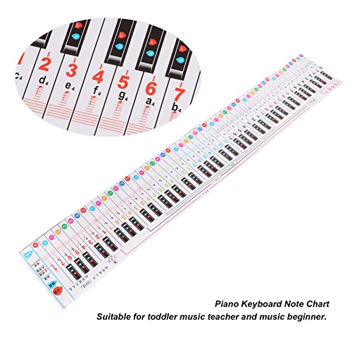 88 Key Piano Keyboard Note Chart Piano Keyboard Finger Simulation Practice Guide Use Complete Color Music Lesson Learning Aid Set Visual Tool for Beginners Finger Practice