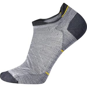 smartwool sw001651039l run zero cushion low ankle socks light gray l