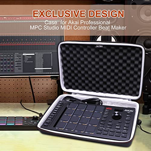 LTGEM Hard Travel Carrying Case for Akai Professional MPC Studio & Hercules DJControl Inpulse 200 MK2 & Native Instruments Maschine Mikro Mk3 Drum Controller