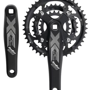 CYSKY 3X 9 Speed Bike Crankset 170mm 104/64 BCD Crank Arm Set 44-32-22T Easy to Replacement MTB BMX Road Bicycle Crankset Compatible with Shimano,SRAM,FSA, Gaint