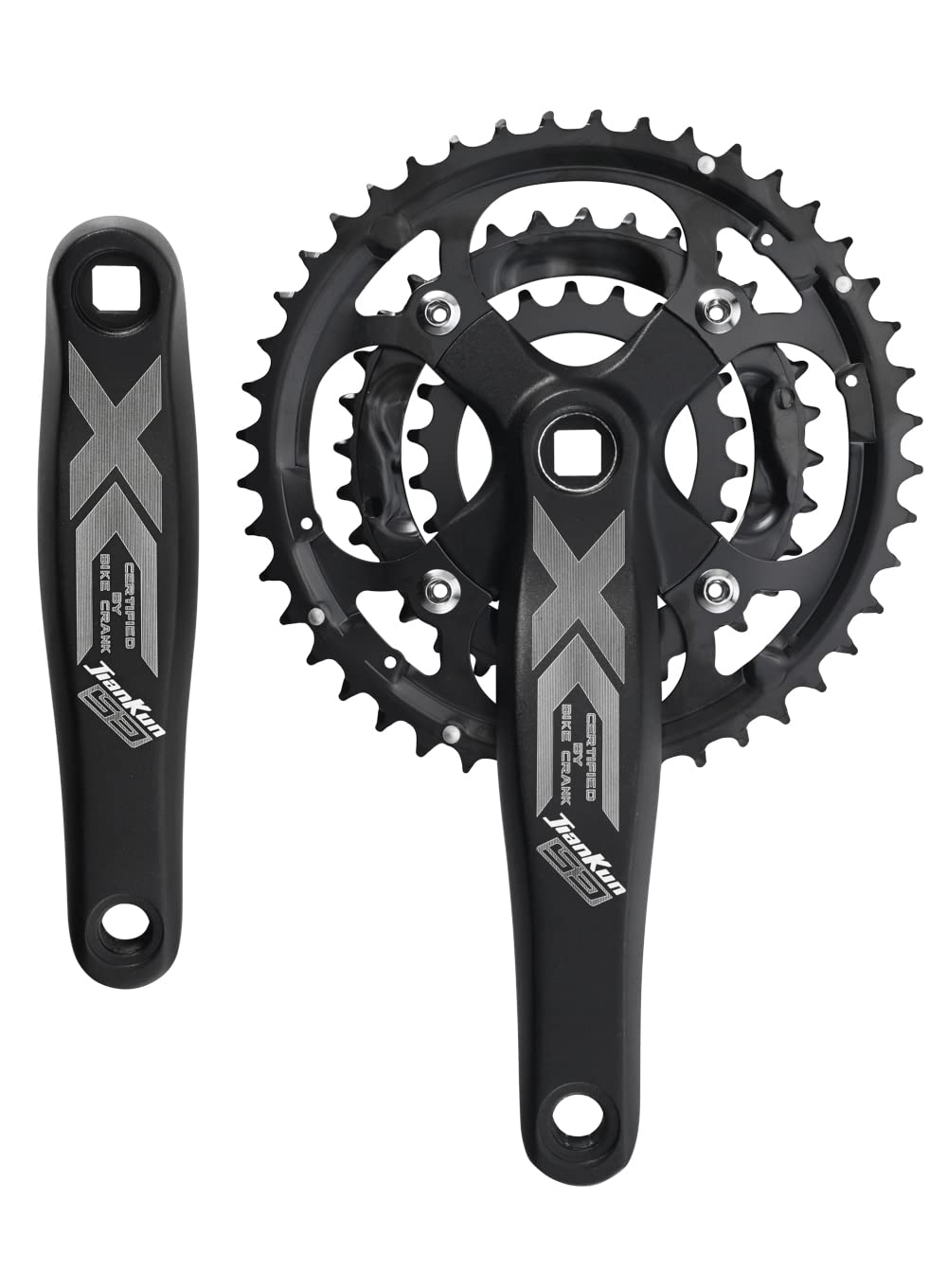 CYSKY 3X 9 Speed Bike Crankset 170mm 104/64 BCD Crank Arm Set 44-32-22T Easy to Replacement MTB BMX Road Bicycle Crankset Compatible with Shimano,SRAM,FSA, Gaint