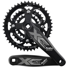 cysky 3x 9 speed bike crankset 170mm 104/64 bcd crank arm set 44-32-22t easy to replacement mtb bmx road bicycle crankset compatible with shimano,sram,fsa, gaint